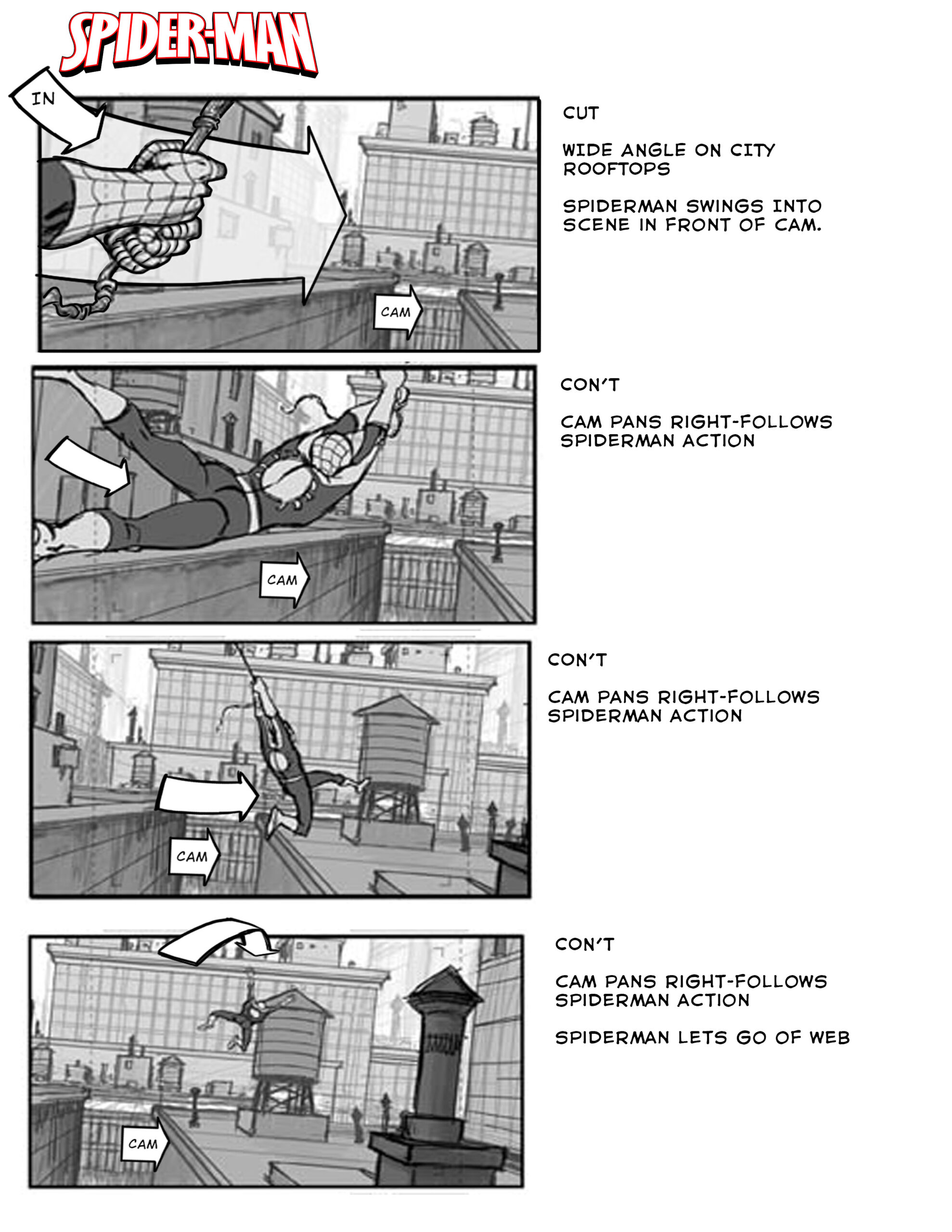 Spider Man Samples – Frank Forte Storyboards