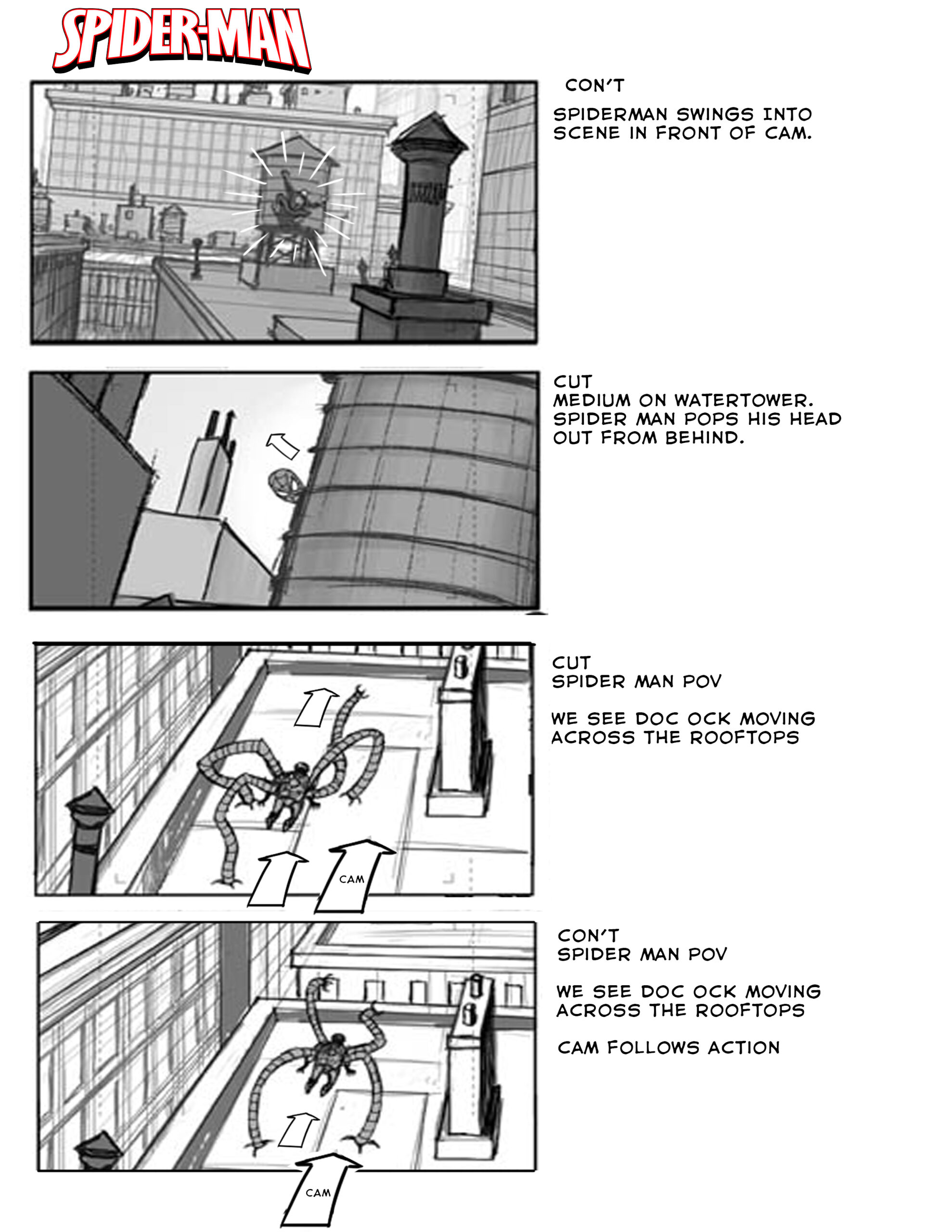 Spider Man Samples – Frank Forte Storyboards